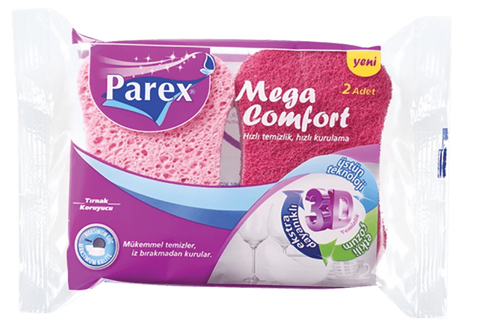 Parex Mega Comfort Dish Sponges 2-Pack | Durable Cleaning Tools ...